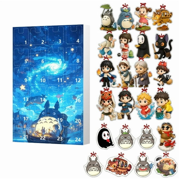 2025 My Neighbor Totoro Holiday Advent Calendar,24 Pcs Random Figure ...