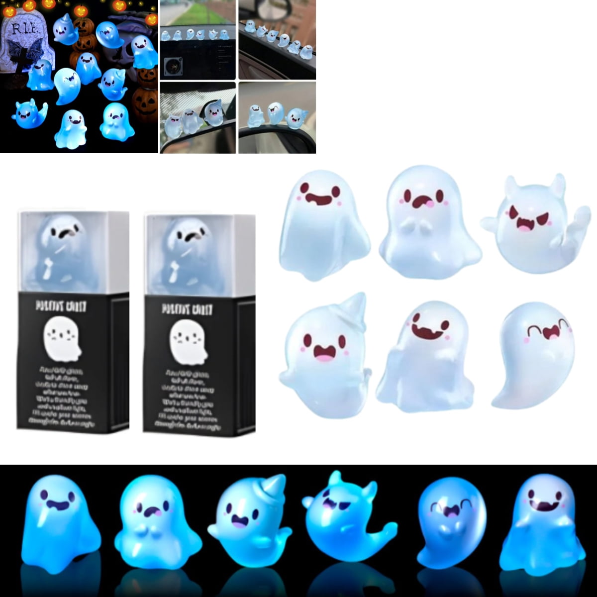 2025 Mystery Glow-in-The-Dark Ghost Blind Box, Mini Luminous Ghost ...