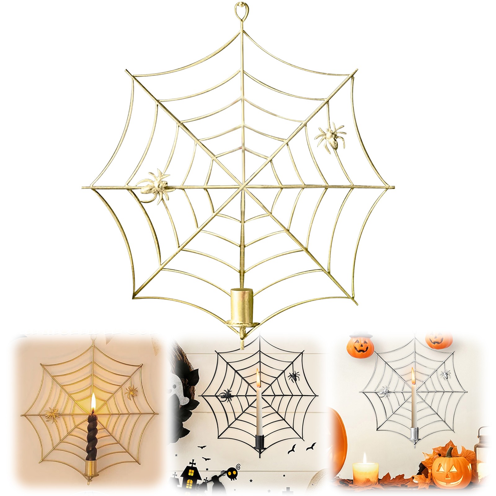 2025 NEW ! 1Pc Candle Holder,Spider Web Candlestick C,Candles Holders ...
