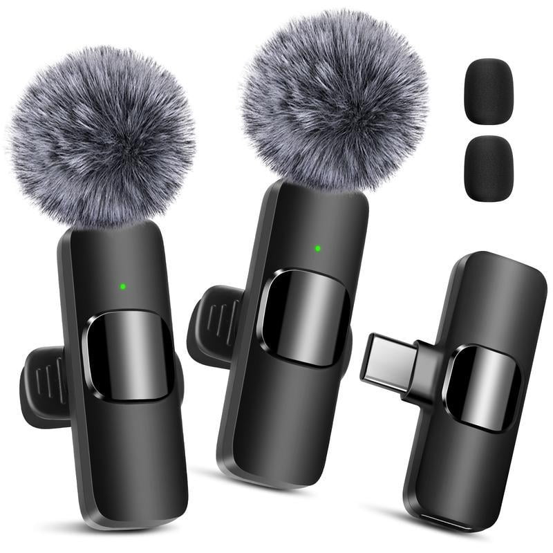 2025 NEW 2 PCS Professional Wireless Lavalier Lapel Microphone for ...
