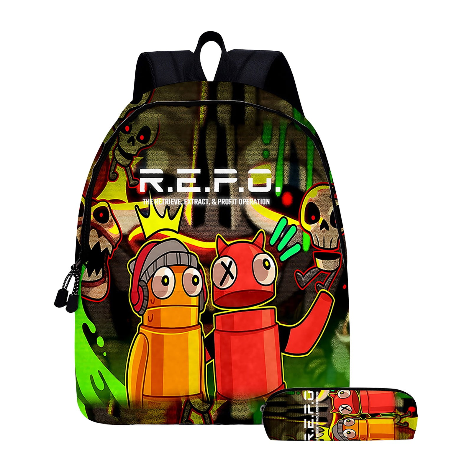 2025 NEW! 2 Pcs REPO Game School Backpack Sets - 15.7 Inch Back to ...