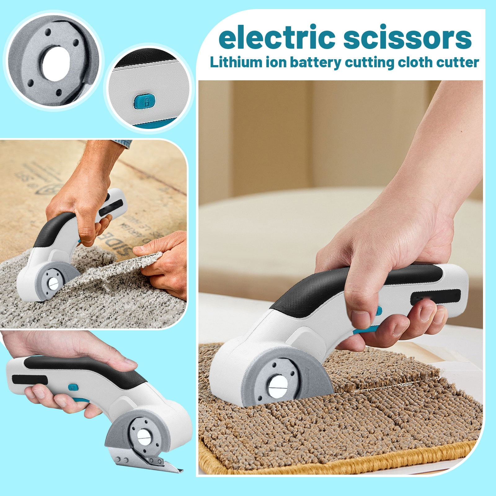 2025 NEW 4V Cordless Electric Scissors, Cardboard Cutter, Safety Lock ...