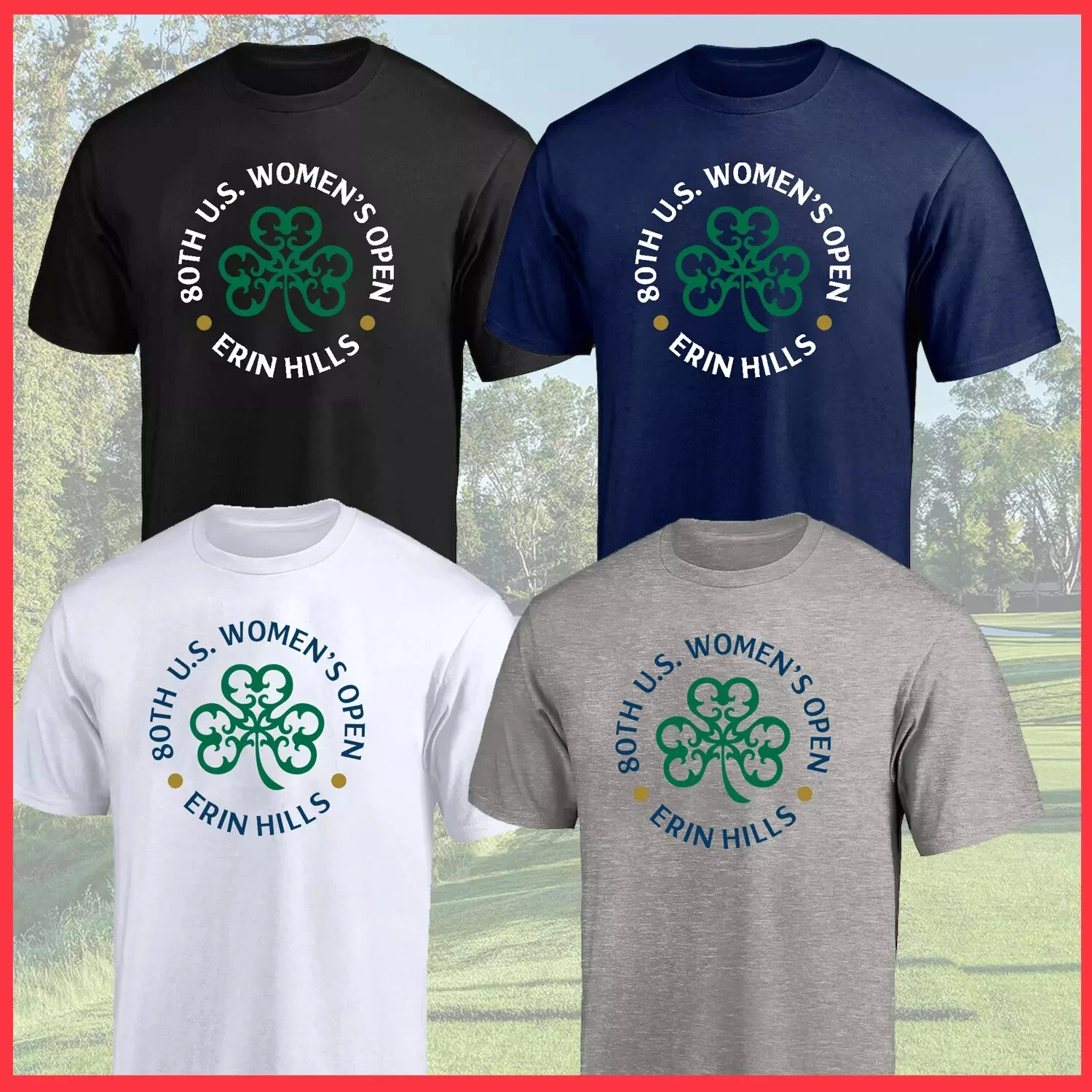 2025 NEW 80th U.S. Women's Open Golf Erin Hills T Shirt - Walmart.com