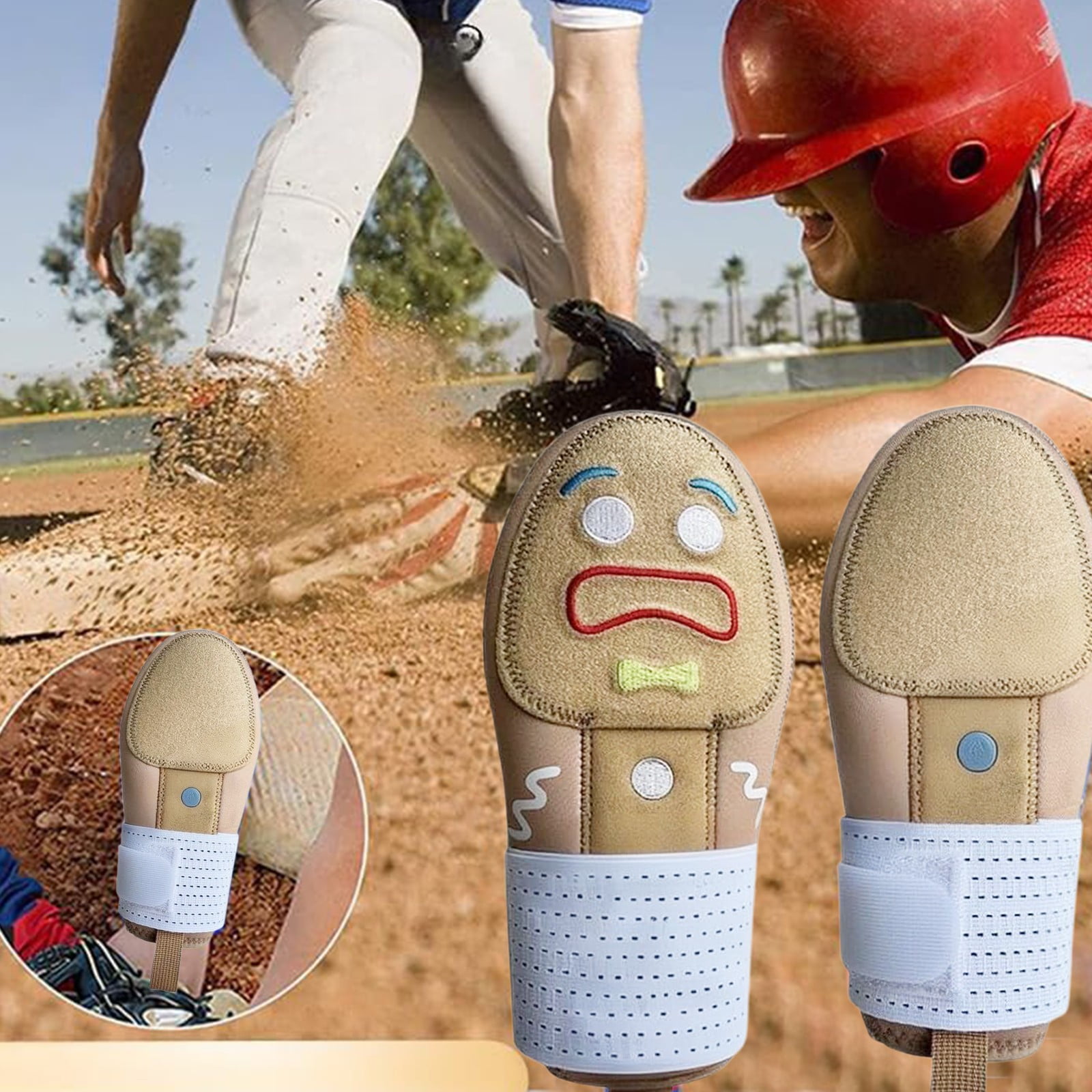 2025 NEW! Baseball Sliding Mitt for Youth & Adults - Gingerbread Man Design, Adjustable Wrist ...