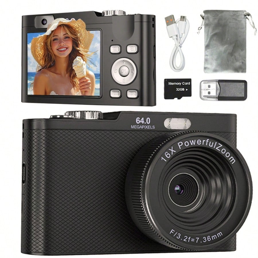 2025 NEW Digital Camera, FHD 1080P, Digital Point And Shoot, 44MP For ...