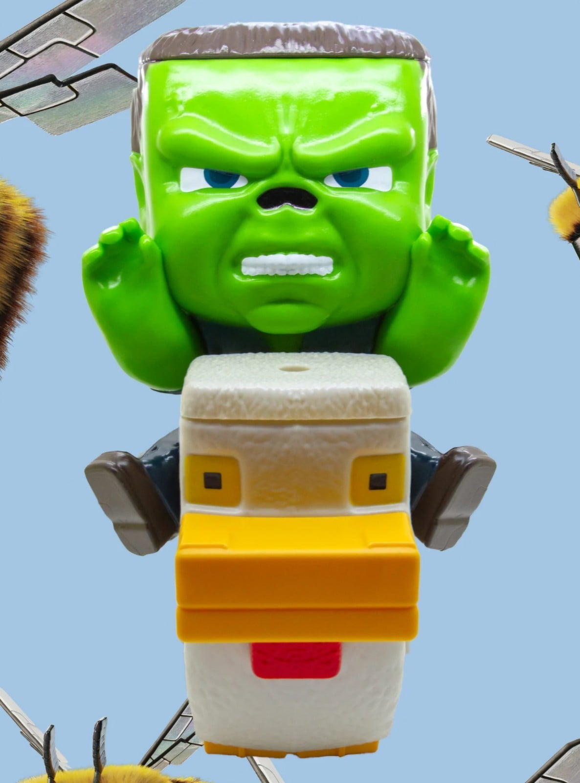 2025 NEW Funny Popcorn Bucket & Bowl Minecraft Movie Chicken Zombie ...