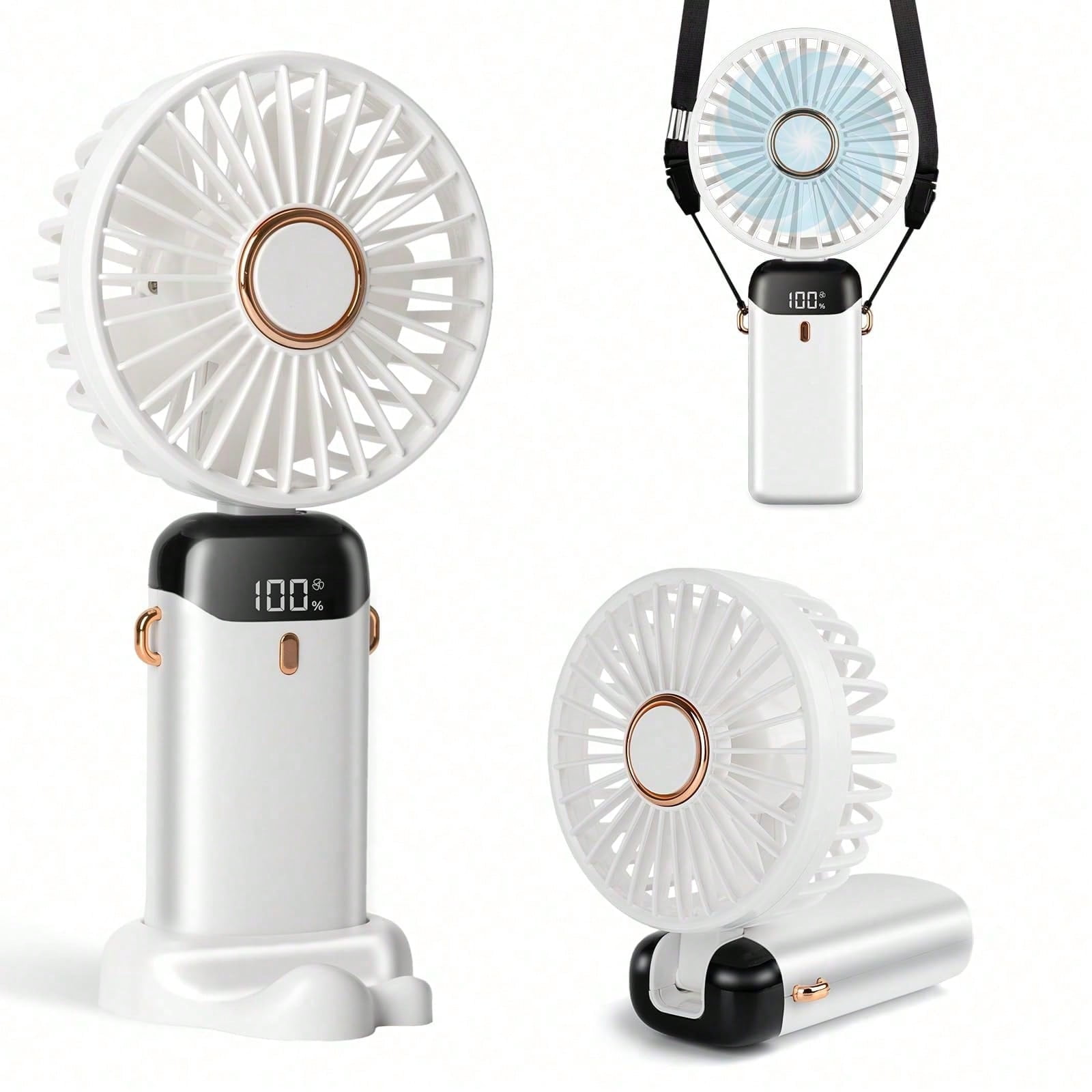 2025 NEW Handheld Fan, Combination Pack-White-Handheld Fan With 4000 ...