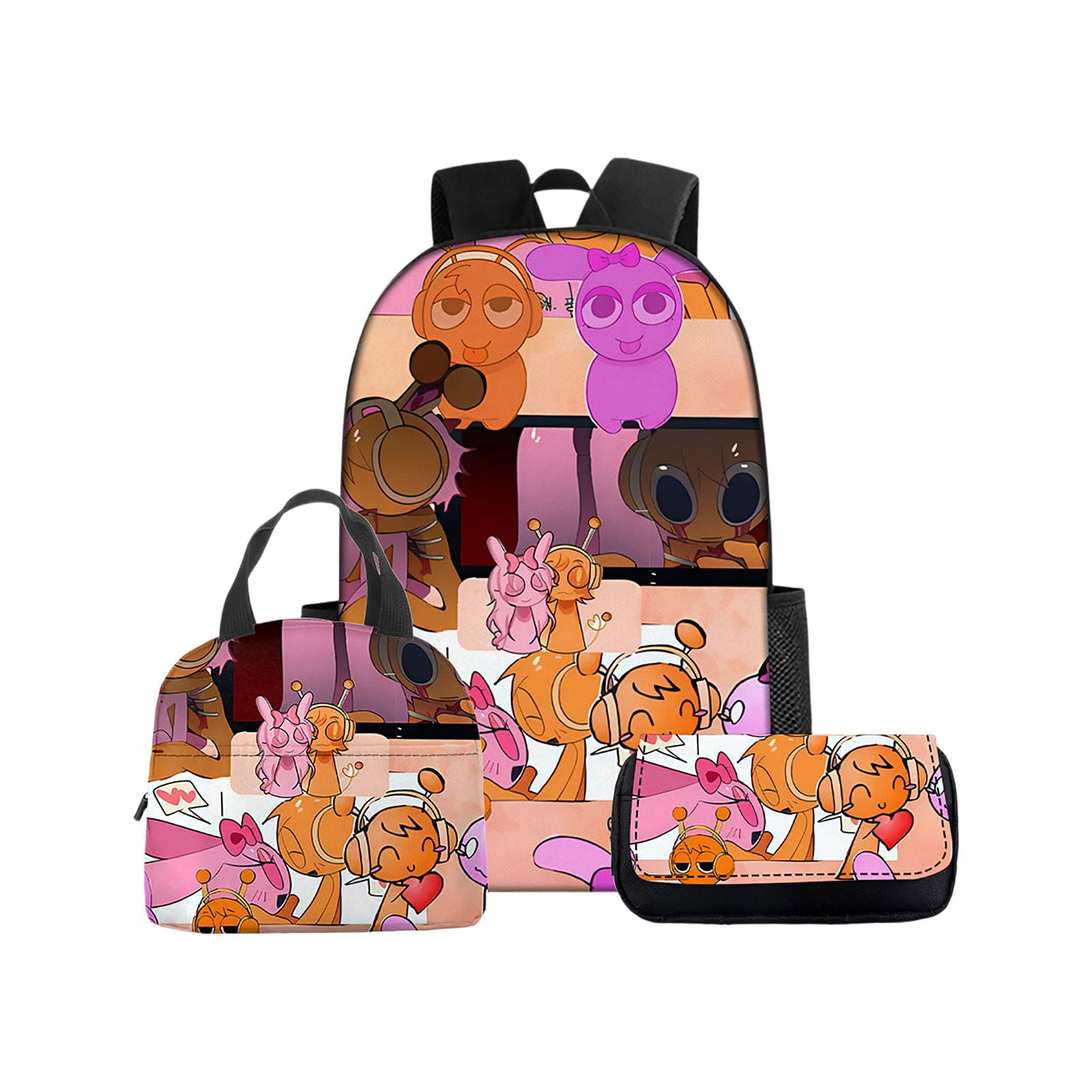 2025 NEW!Incredibox Sprunki 3Pcs School Backpack - 16.5 Inch Back to ...