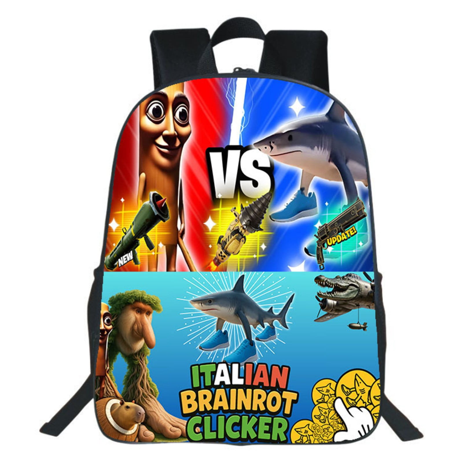 2025 NEW! Italian Brainrot Backpack - 15.7 Inch AI Italian Animals ...