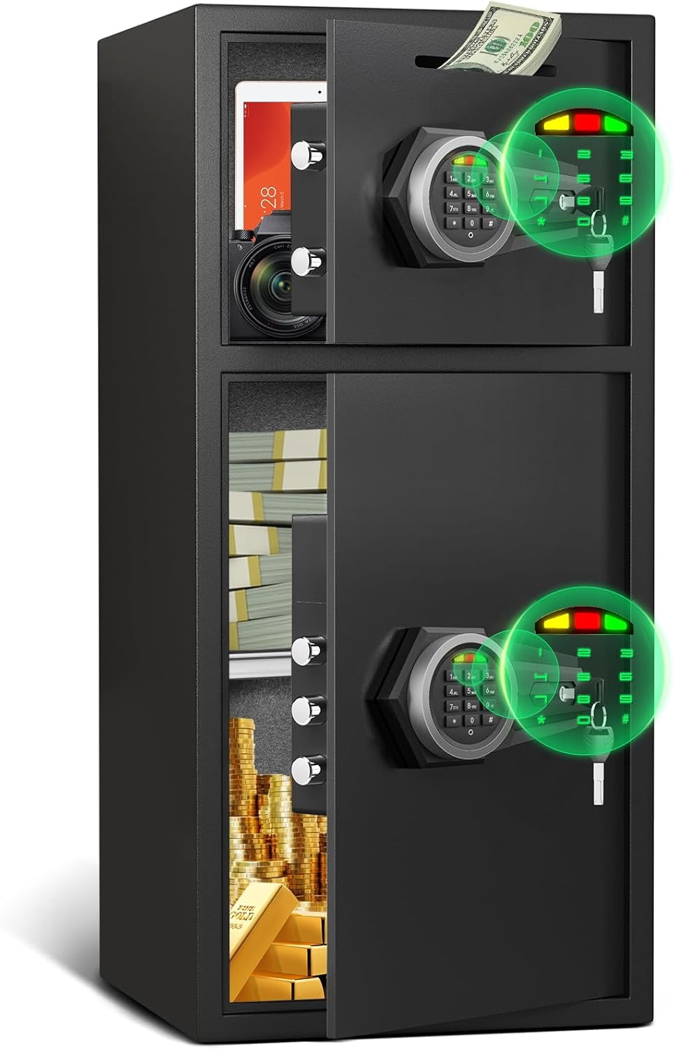 2025 NEW Large Home safe Fireproof Waterproof, 6.5 Cub Money Safe Box ...