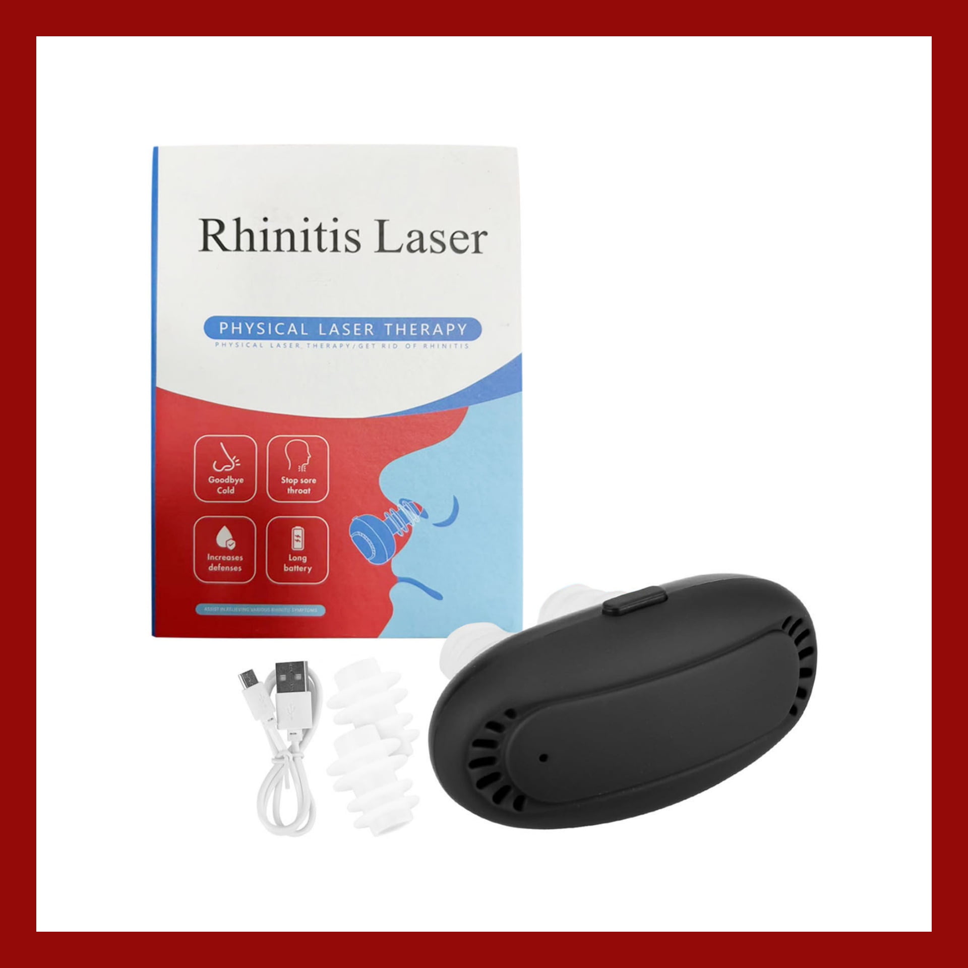 2025 NEW Sinus Device Red Light, USB Rhinitis Instrument Colds Nose Red ...