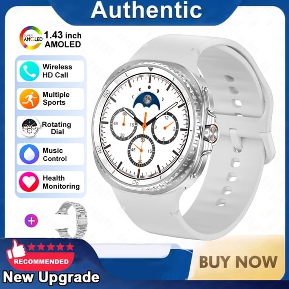2025 NEW Watch8 Unisex Smart Watch, 1.43" AMOLED Screen, Rotary Dial ...