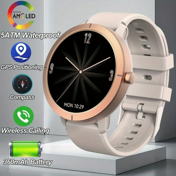 2025 NEW Women's Ultra-Thin GPS Smartwatch, 1.32" AMOLED HD Display ...