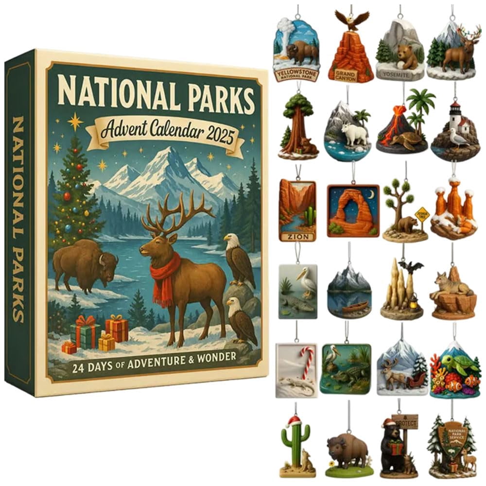2025 National Parks Advent Calendar 2025, with 24 Iconic Landscapes ...