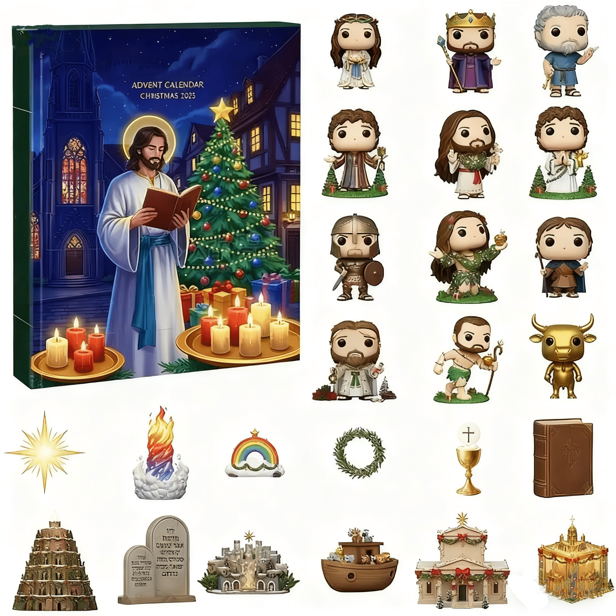 2025 Nativity Scene Advent Calendar, 24-Day Christian Christmas ...