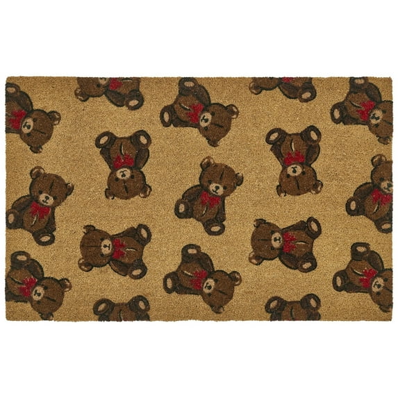 2025 Natural Coco Coir Door Mat with Heavy Duty Backing, Warm Pattern ...