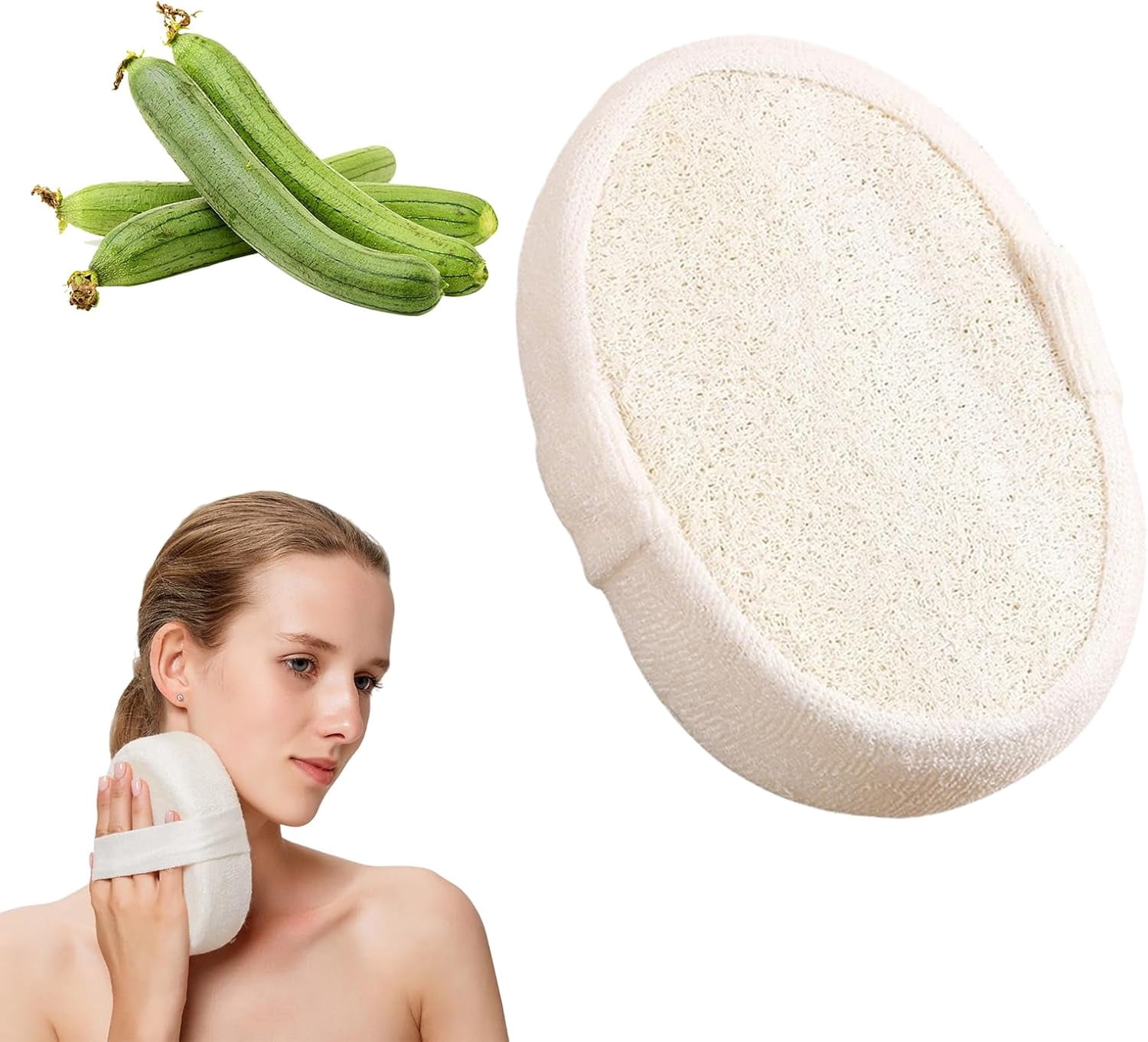 2025 Natural Loofah Sponge - Exfoliating Body Scrubber for Shower, Eco ...