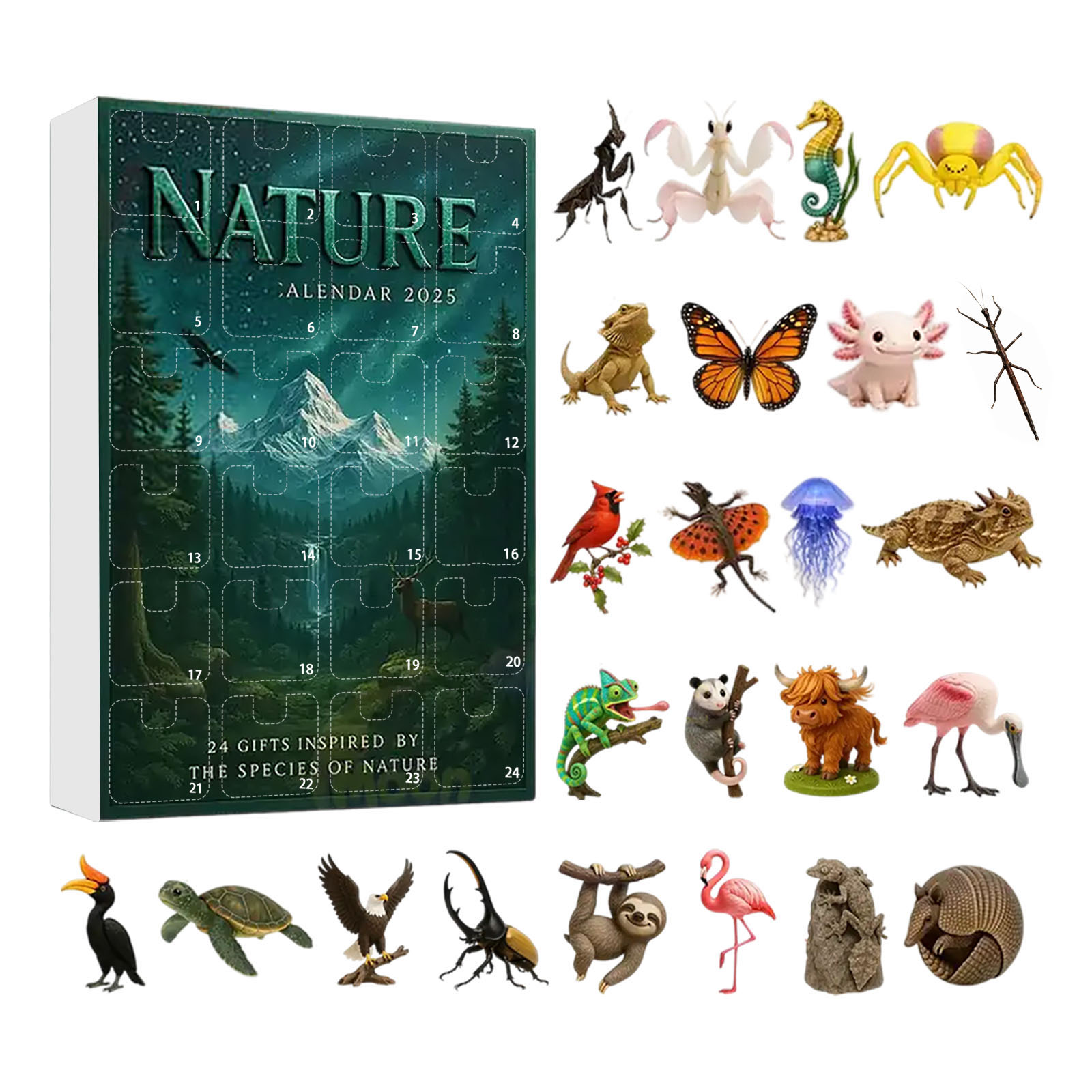 2025 Nature Advent Calendar, 24 Days Advent Calendar Blind Box 24 The ...