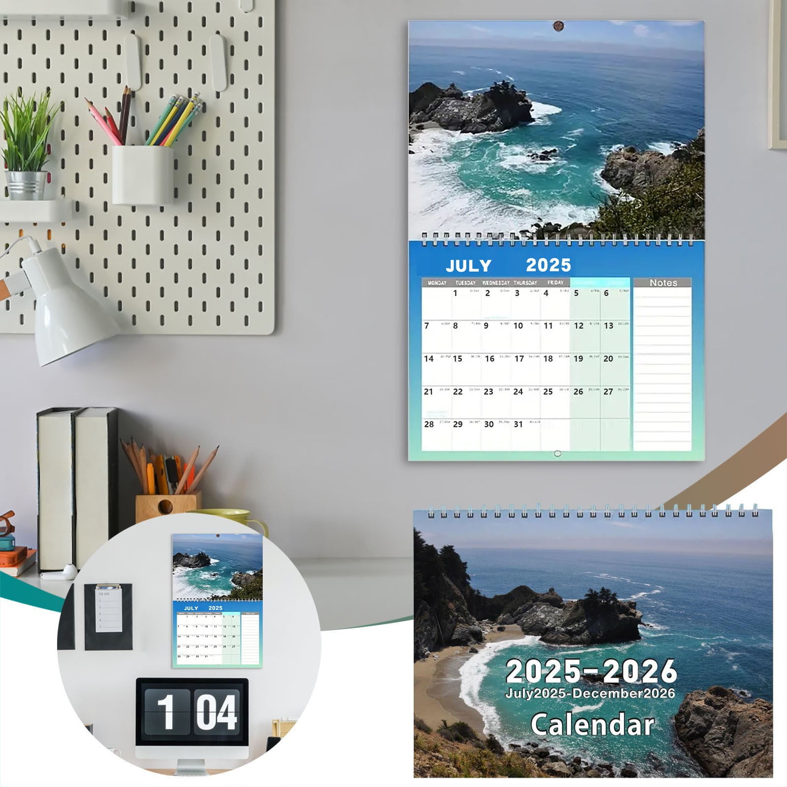 2025 Nature Scenery Wall Calendar - Monthly Hangable Calendar for Home ...