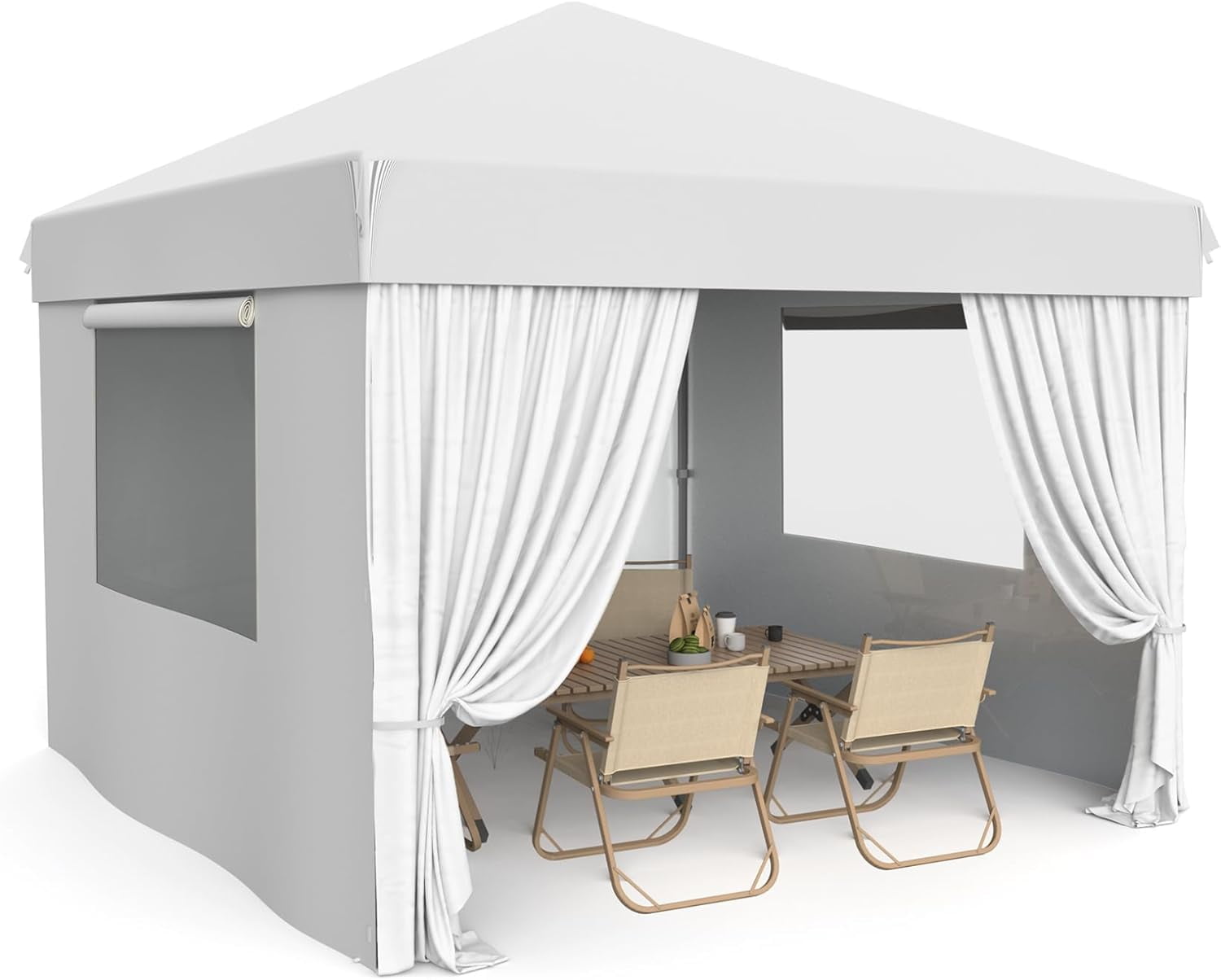 2025 New 10x10 FT Pop up Canopy with Removable Sidewalls,Instant ...