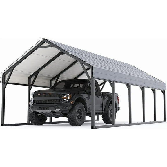 RV Metal 20x20FT Heavy Duty Carport Canopy Kit, All-Weather Aluminum ...