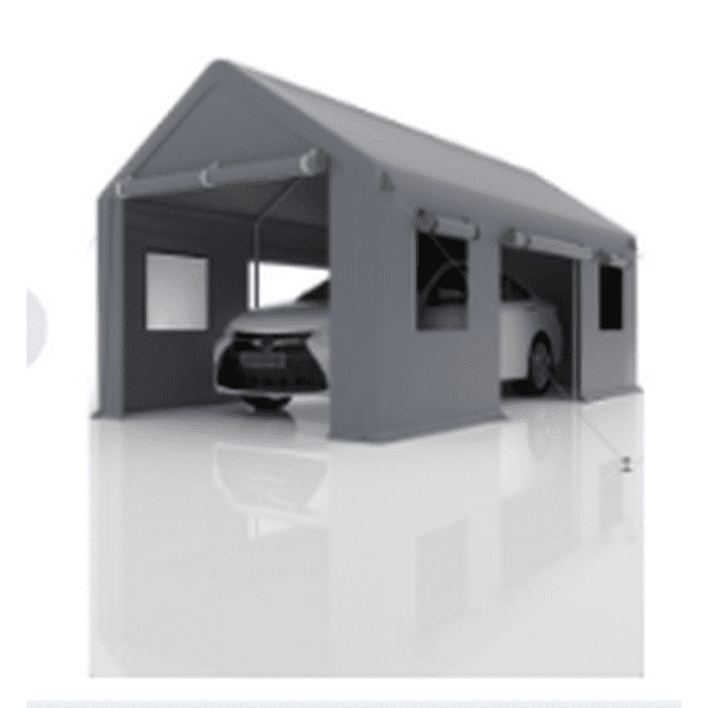 2025 New 12'x20'x11' Heavy-Duty Portable Garage with Canopy Top, Front ...