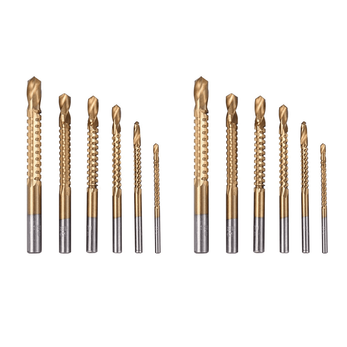 2025 New! 12Pcs Titanium Drill Saw Bit Set, HSS Serrated Hole Drilling ...