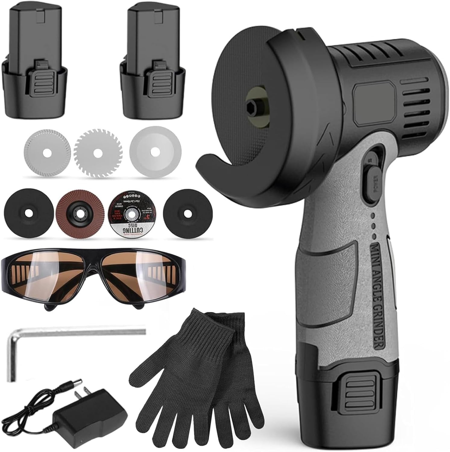 2025 New 12V Mini Angle Grinder with Cutting Disc, 7.5 IN ...