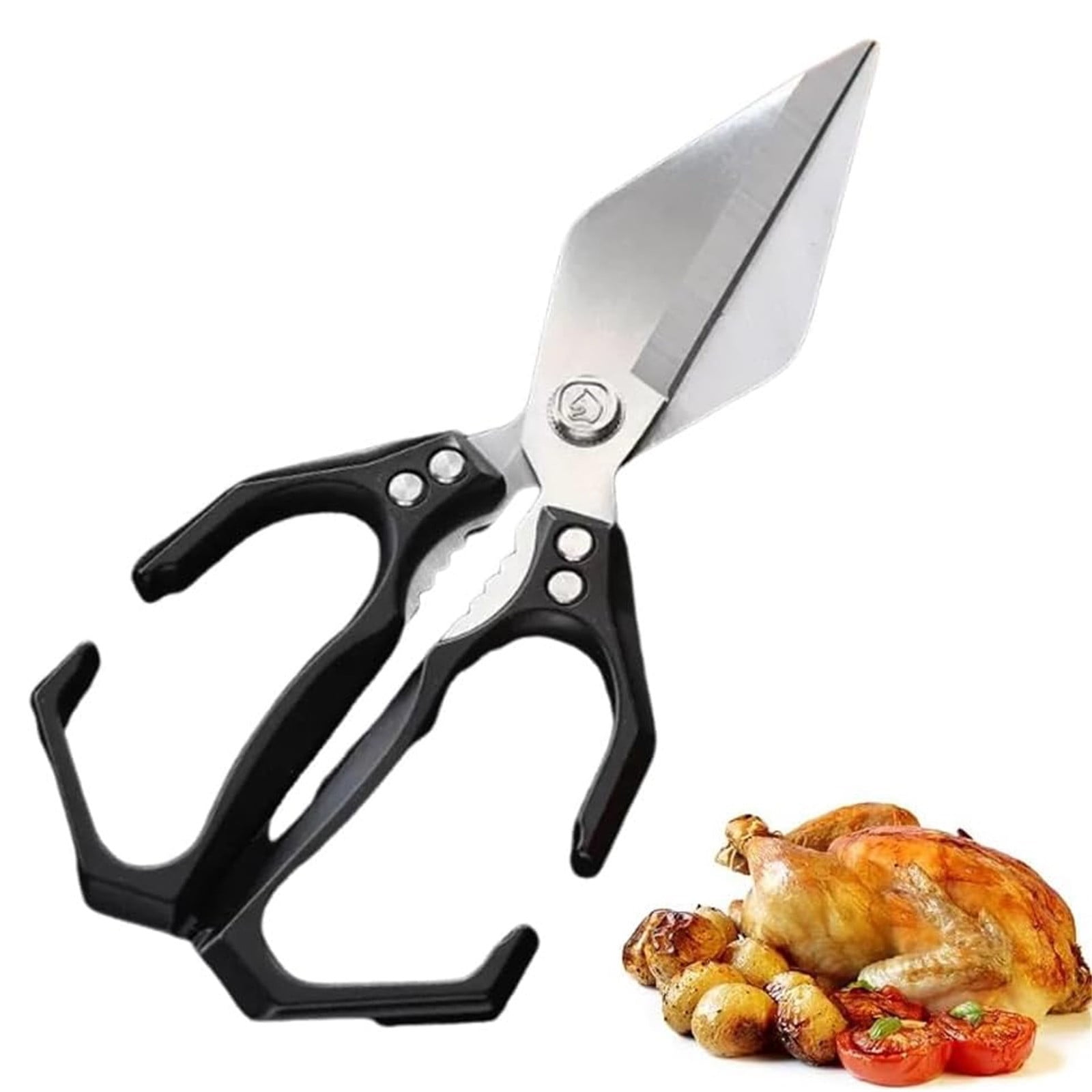 2025 New 2 in 1 Ergonomic Kitchen Scissors for Chicken, Multifunctional ...