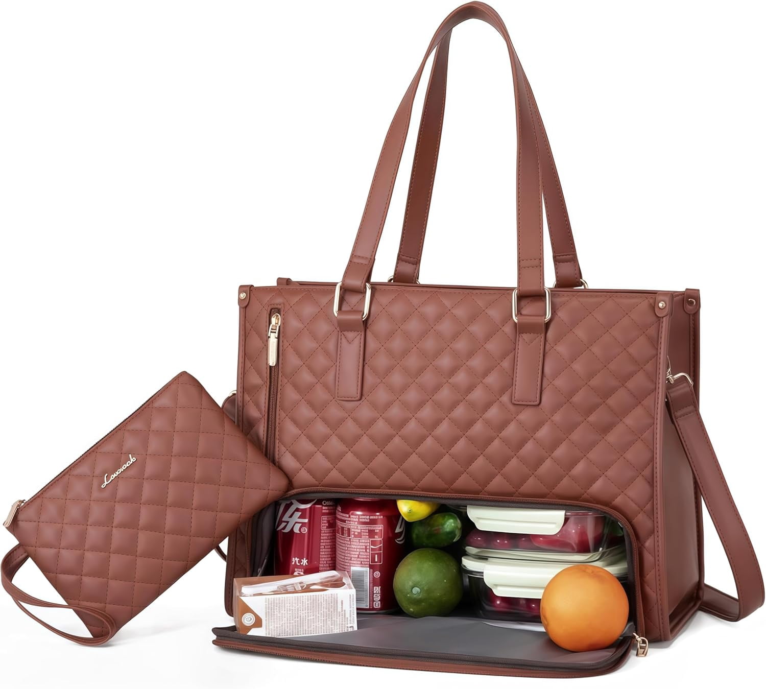 2025 New 2 in 1 Tote Bag Lunch Bag Combo, Lunch Tote Bag for Women ...