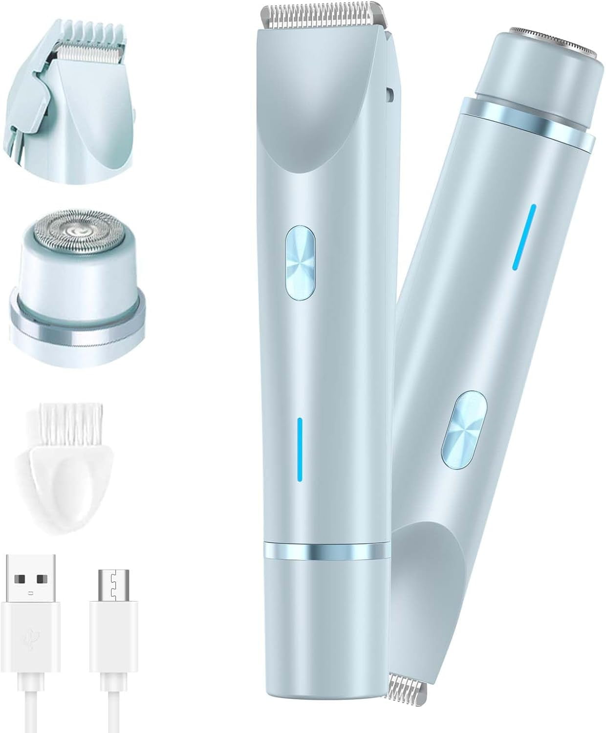 2025 New 2-in-1 Women's Body Shaver, Bikini Trimmer Rechargeable Cordless Electric Shaver for ...