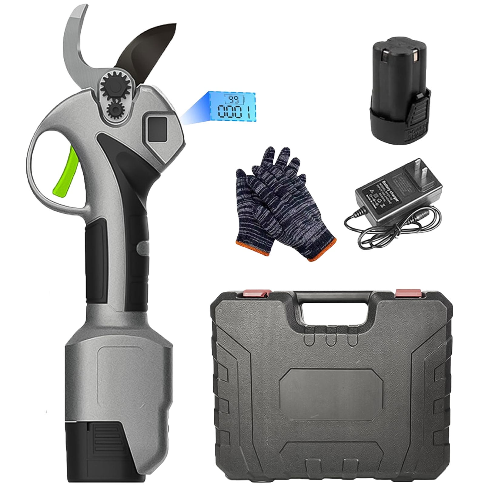 2025 New 21V Cordless Electric Pruning Shears Rechargeable 2000mAh Battery-Powered Garden Shears ...