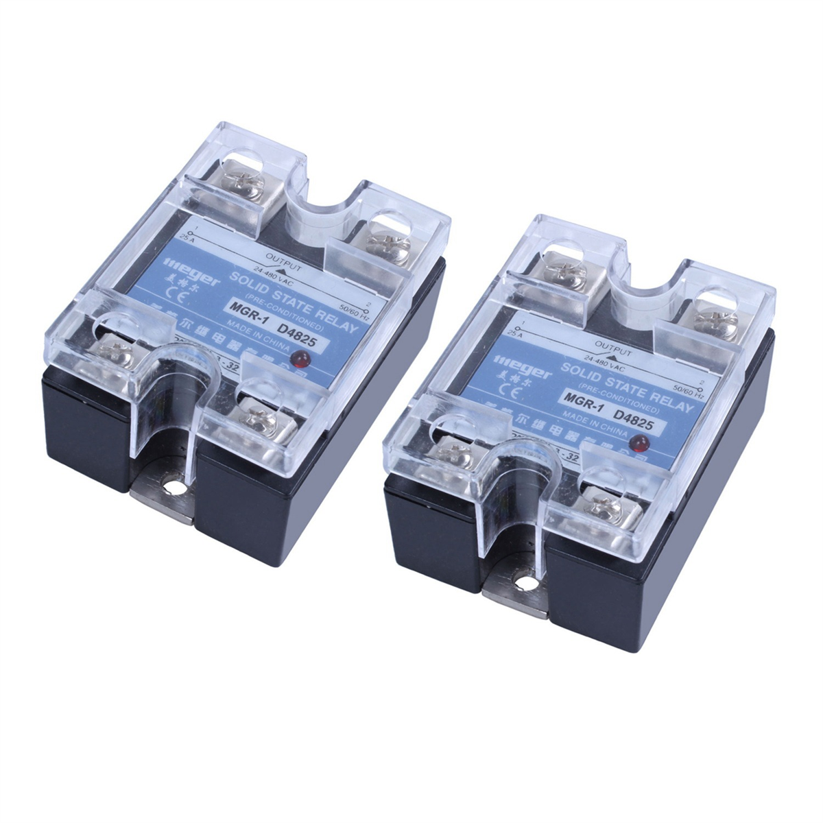 2025 New! 2X -1 D4825 Single-Phase Solid State Relay SSR 25A DC 3-32 V ...