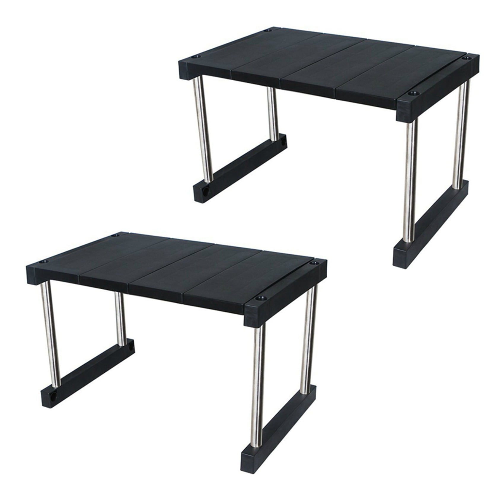 2025 New! 2X Kitchen Cabinet Counter Shelf Organizer Expandable ...