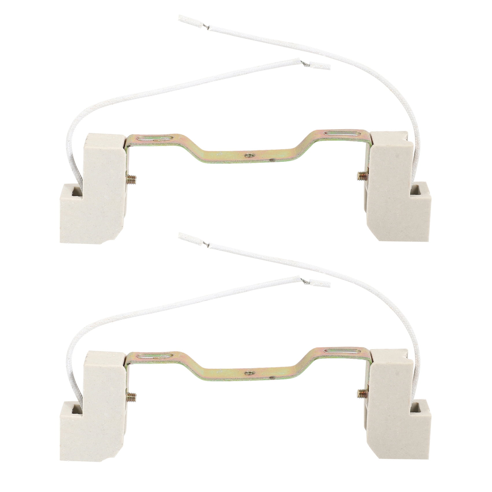 2025 New! 2X R7S Bulb Socket Lamp Holder Connector Metal Ceramics ...