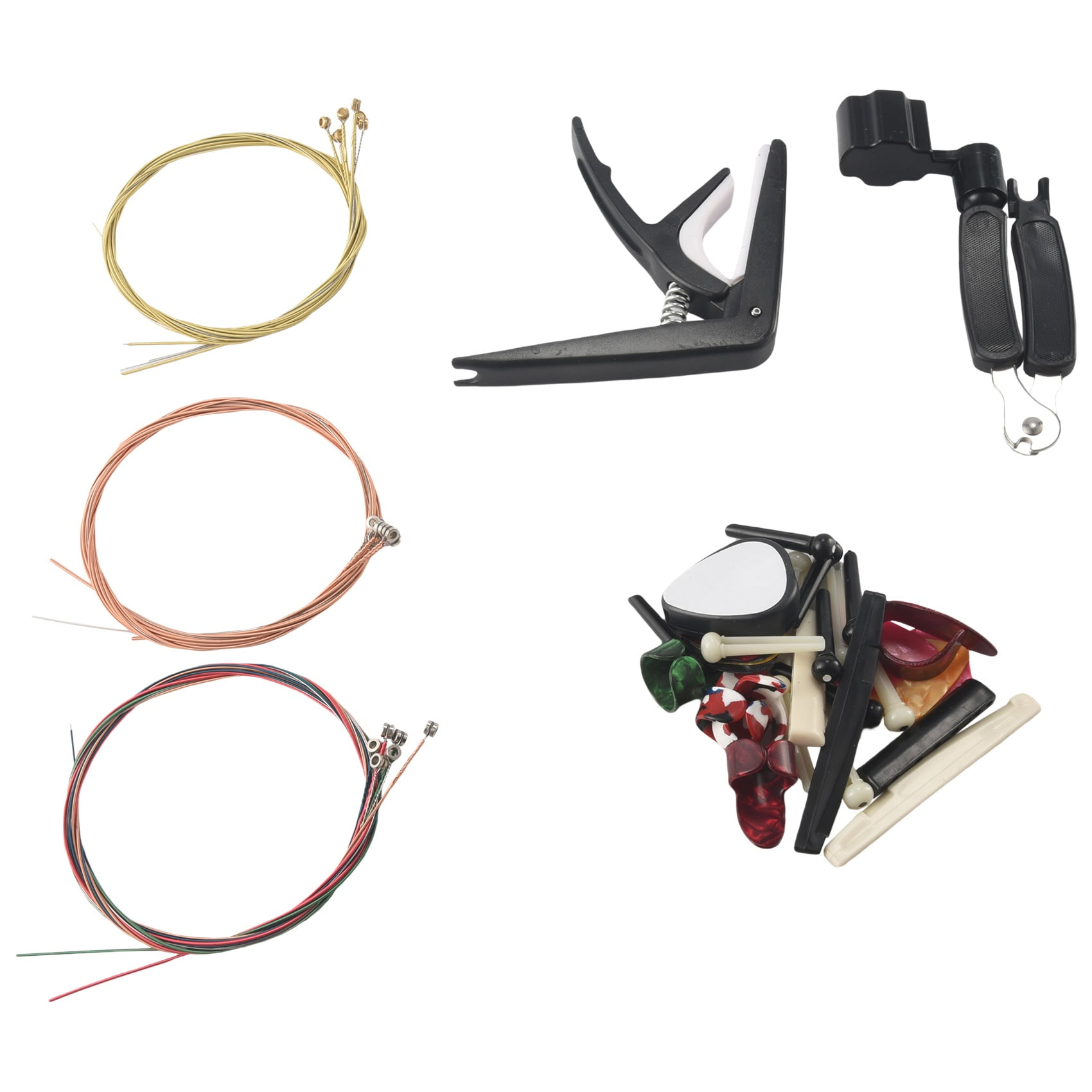 2025 New! 34 PCS Guitar Accessories Kit Including Picks,Capo,Acoustic ...