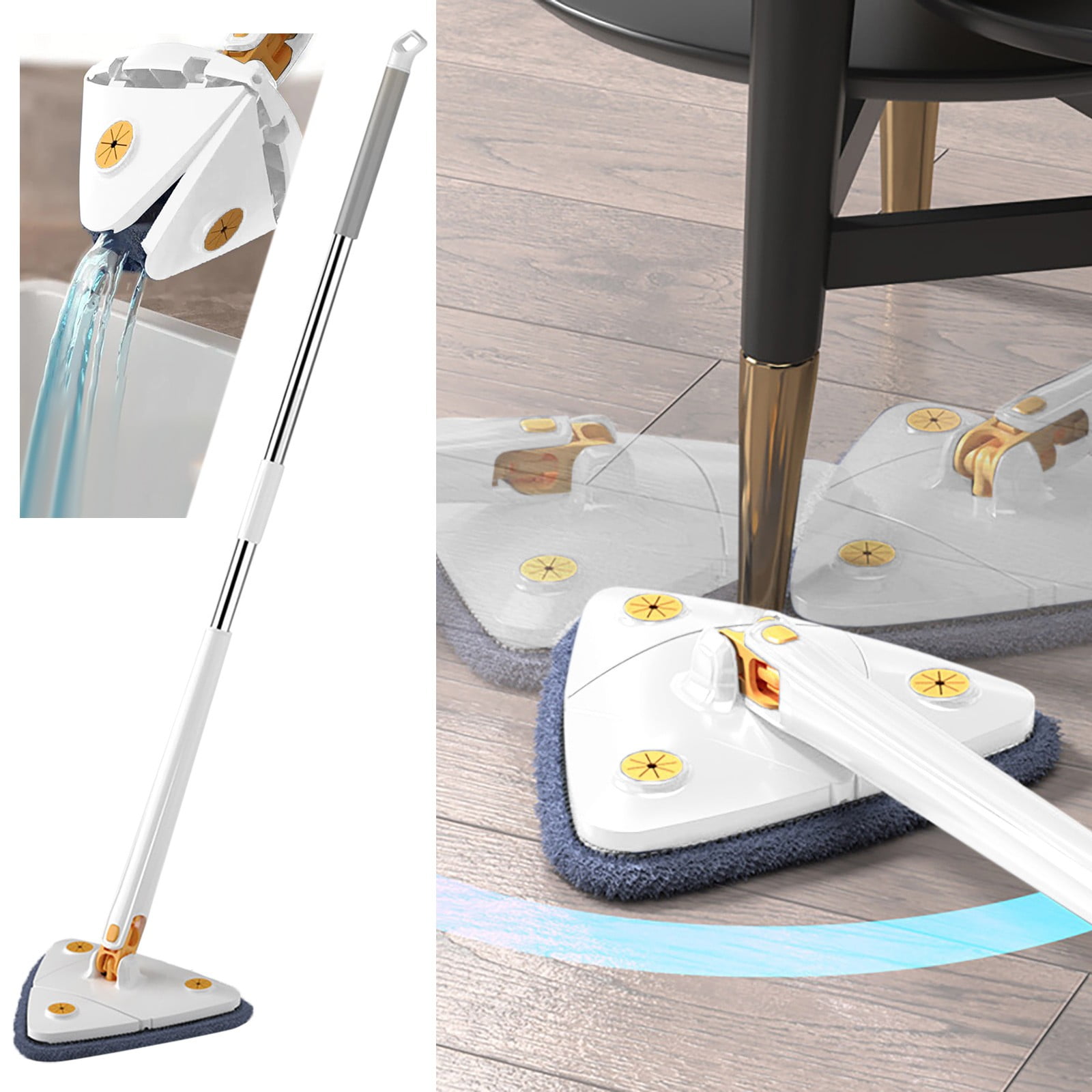 2025 New 360° Rotatable Adjustable Cleaning Mop, Triangle Cleaning Mops ...