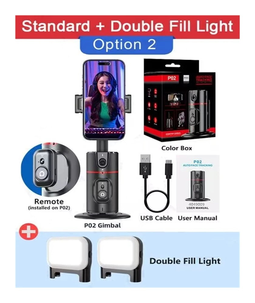 2025 New 360 Rotation Gimbal Stabilizer Desktop AI Automatic Tracking ...