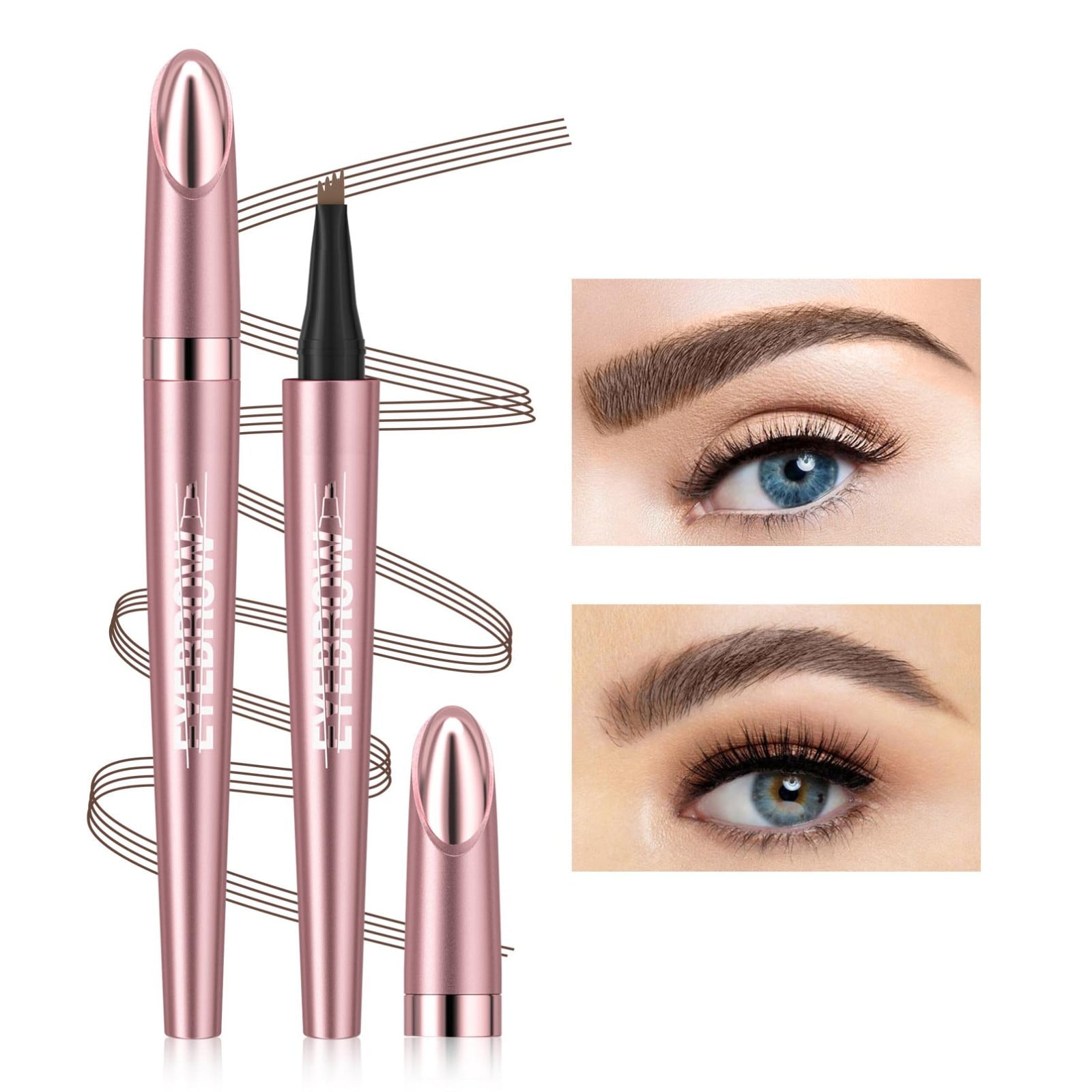 2025 New 3D Microblading Eyebrow Pencil with 4 Fork Tips Applicator ...