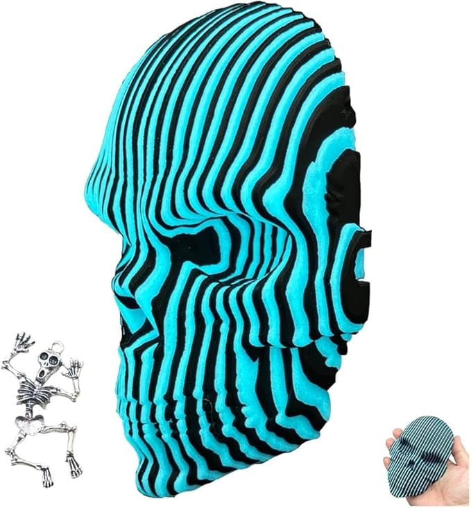 2025 New 3D Printed Luminous Quantum Skull- 5.04'' Glow in The Dark ...