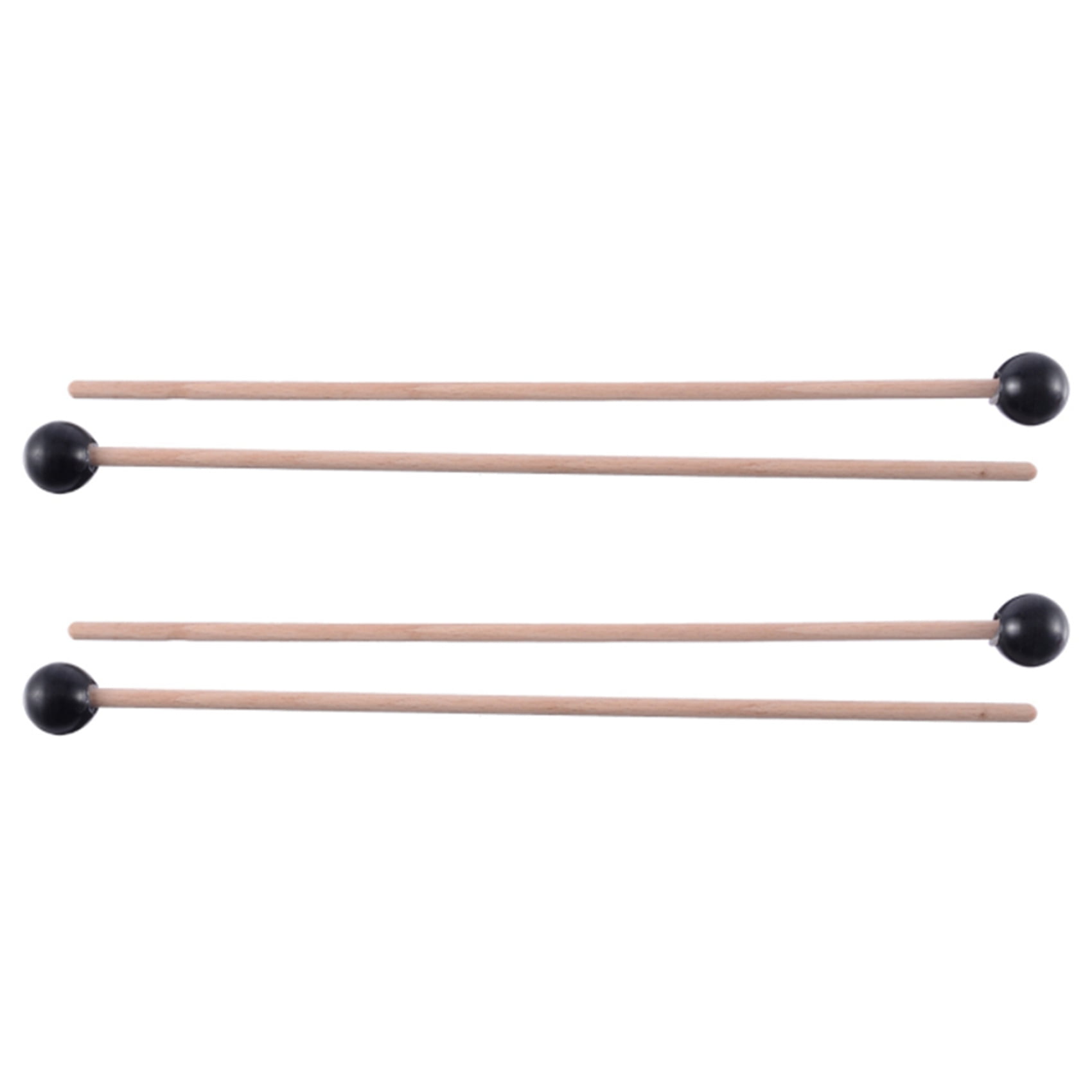 2025 New! 4Pcs Soft Rubber Head Sticks Wood Handle Bell Mallets for ...