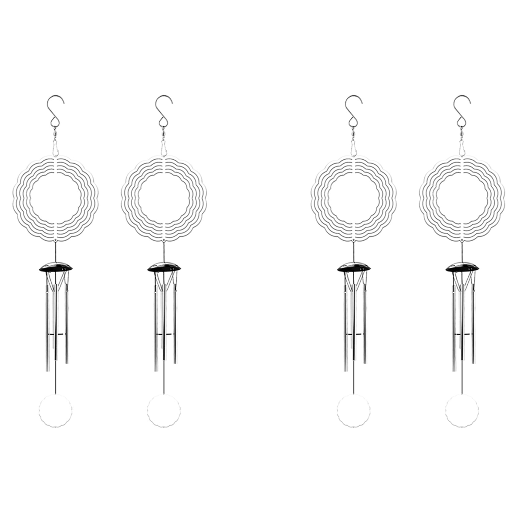 2025 New! 4X Sublimation Wind Spinner Blanks Outdoor Decor, Windchimes ...