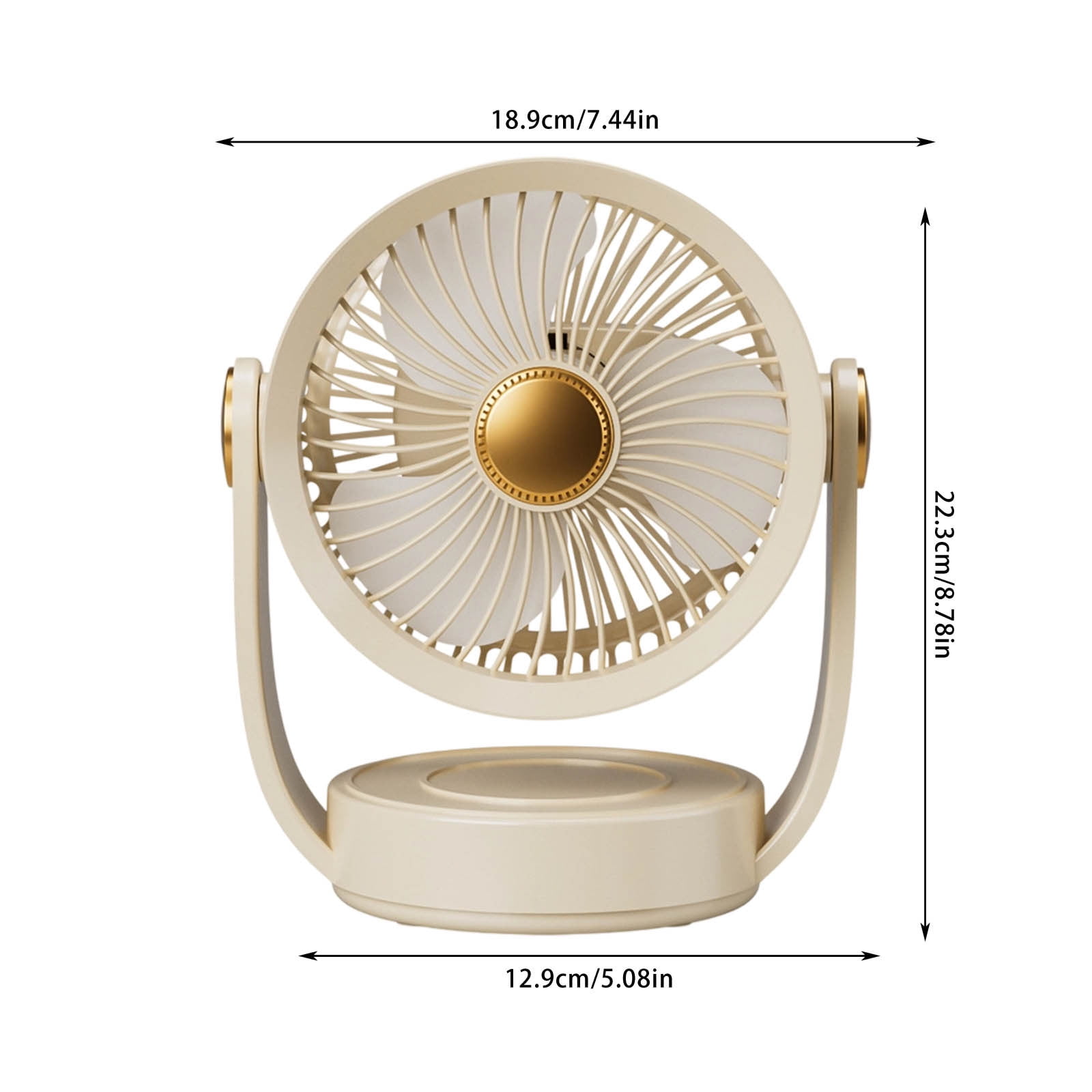 2025 New 5.08" Desktop Air Circulator Fan USB Type-C Rechargeable with ...