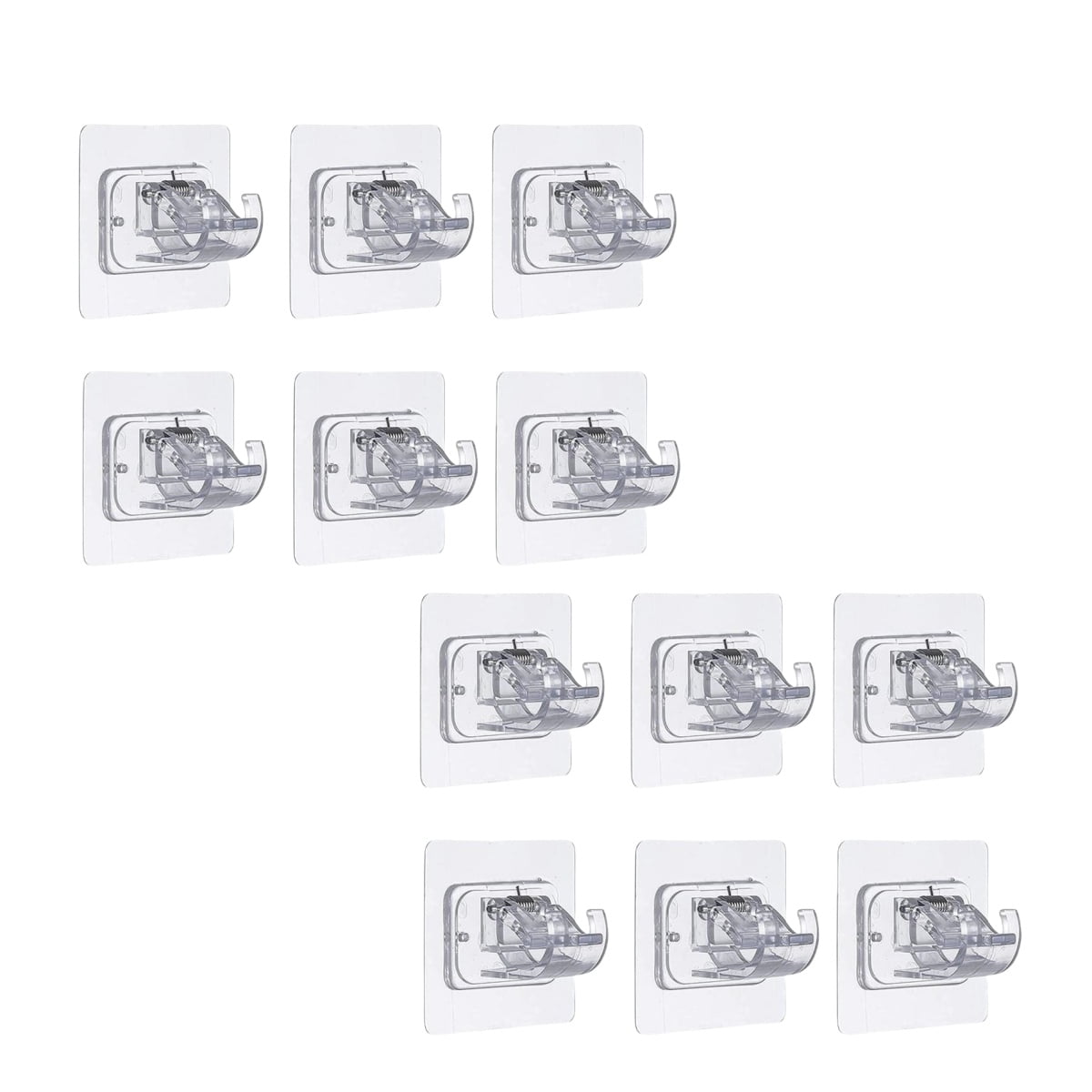 2025 New 6-Pack No Drill Needed Curtain Rod Holders, Self Adhesive Rod ...
