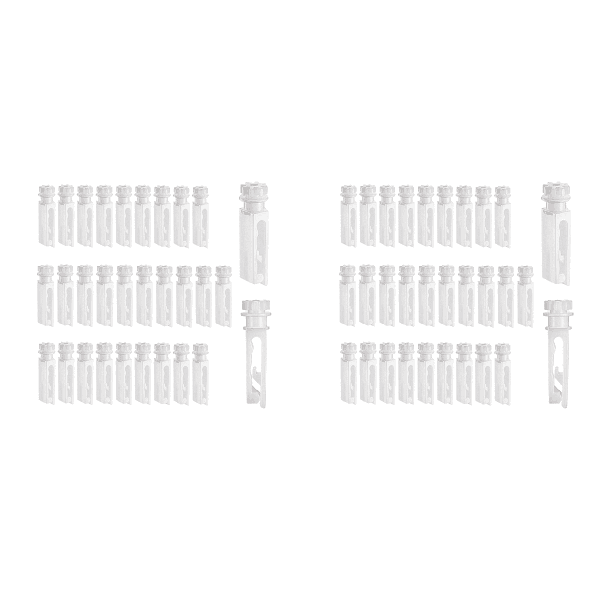 2025 New! 60Pcs Vertical Blind Stem Replacement White Stems for Window ...