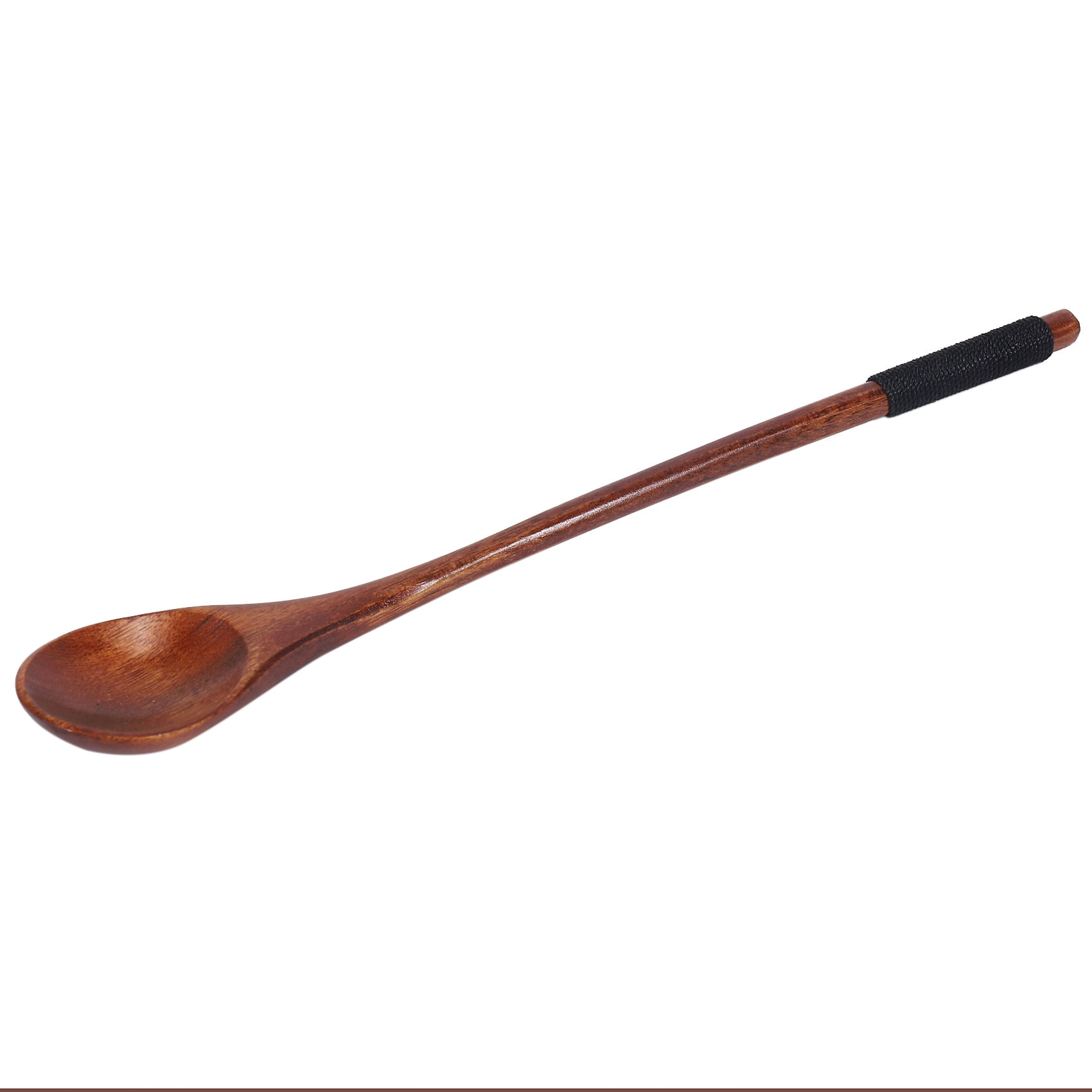 2025 New! 6Pcs Long Handled Wooden Spoons Wood Tea Coffee Spoon ...