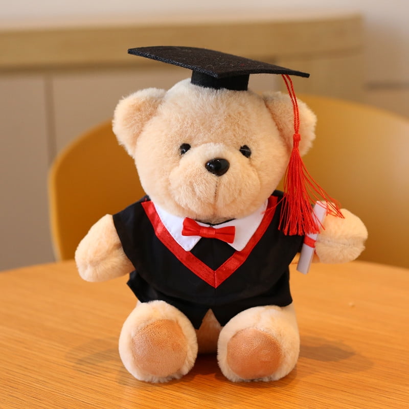 2025 New 9" Graduation Teddy Bear Stuffed Animal with Black Grad Cap ...