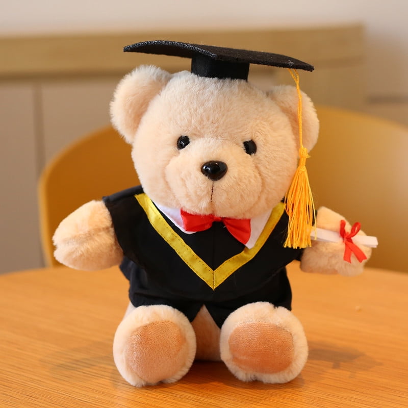 2025 New 9" Graduation Teddy Bear Stuffed Animal with Black Grad Cap ...