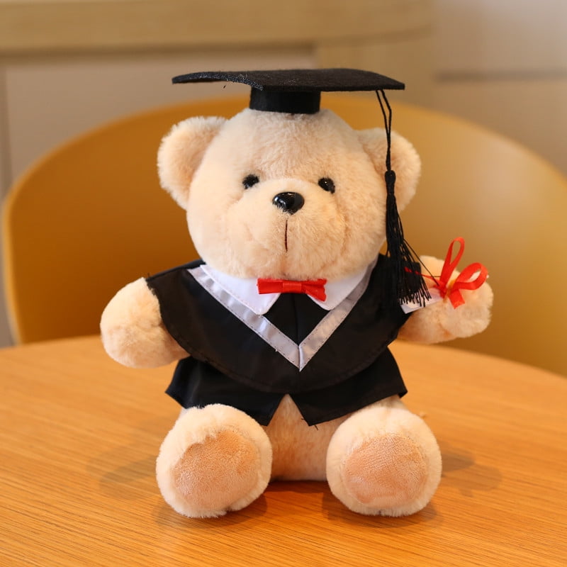 2025 New 9" Graduation Teddy Bear Stuffed Animal with Black Grad Cap ...