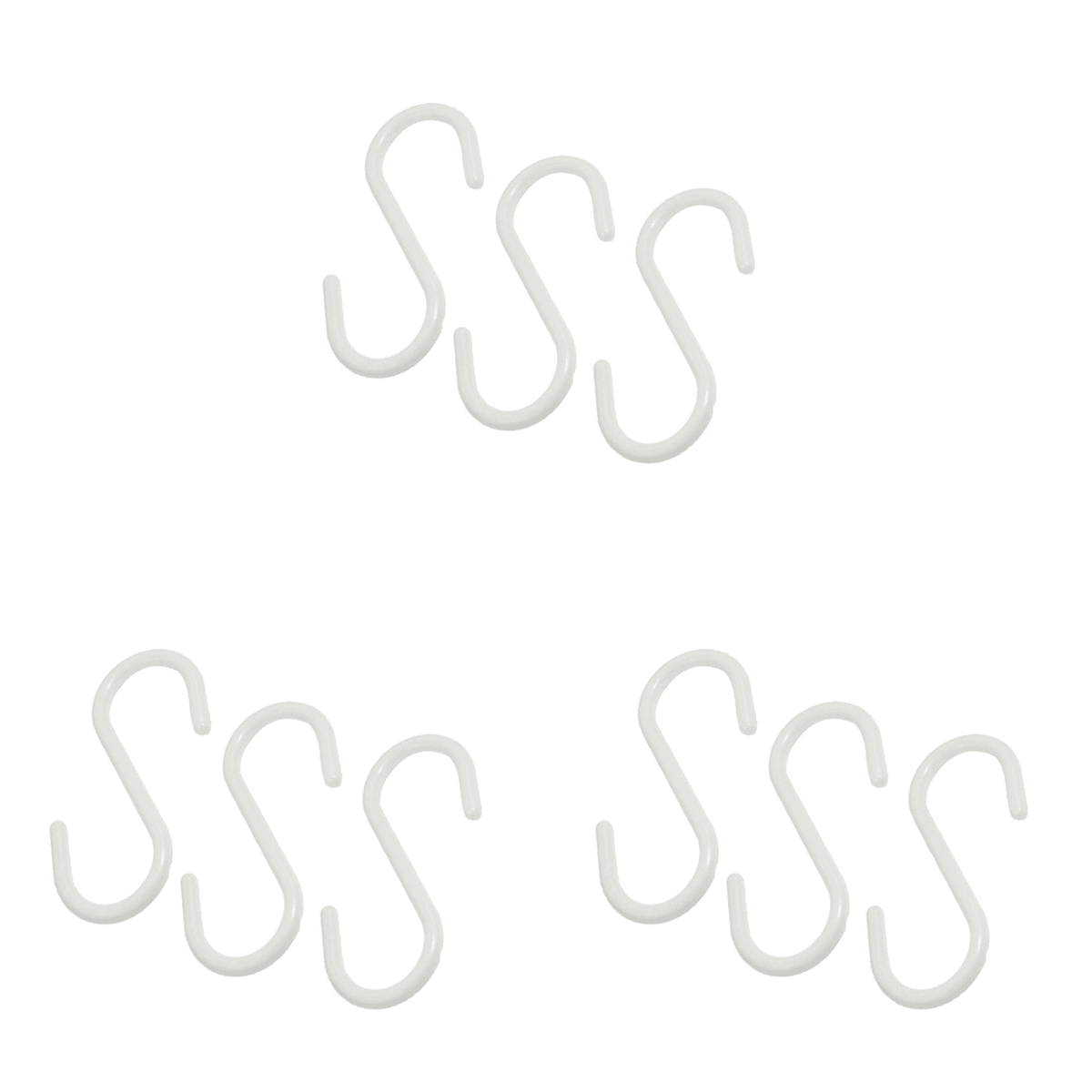 2025 New! 9 Pcs White Plastic S Shaped Hanging Hooks Scarf Apparel ...